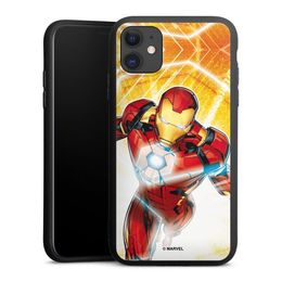 DeinDesign iPhone 11 Handy Premium Silikon H&uuml;lle Handyh&uuml;lle schwarz Case Marvel Fire Iron Man Silikon Premium Case