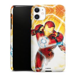 DeinDesign iPhone 11 Handy Premium Case Smartphone Handyh&uuml;lle Schutzh&uuml;lle matt Marvel Iron Man Fire Premium Case