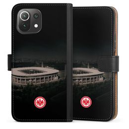DeinDesign Xiaomi Mi 11 Lite 5G Handy Klapph&uuml;lle Handyh&uuml;lle aus Kunst Leder schwarz Flip Case Eintracht Frankfurt Official Licensed Product Stadium Sideflip mit 