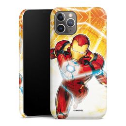 DeinDesign iPhone 12 Pro Handy Premium Case Smartphone Handyh&uuml;lle Schutzh&uuml;lle gl&auml;nzend Marvel Fire Iron Man Premium Case