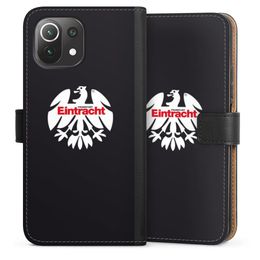 DeinDesign Xiaomi Mi 11 Lite 5G Handy Klapph&uuml;lle Handyh&uuml;lle aus Kunst Leder schwarz Flip Case Logo Retro Eagle Sideflip mit langer Lasche