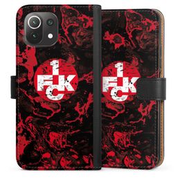 DeinDesign Xiaomi Mi 11 Lite 5G Handy Klapph&uuml;lle Handyh&uuml;lle aus Kunst Leder schwarz Flip Case 1. Fc Kaiserslautern 1. Fck Logo Sideflip mit langer Lasche