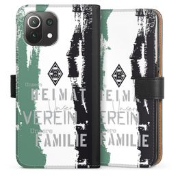 DeinDesign Xiaomi Mi 11 Lite 5G Handy Klapph&uuml;lle Handyh&uuml;lle aus Kunst Leder schwarz Flip Case Borussia M&ouml;nchengladbach Statement Official Licensed Product 