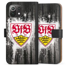 DeinDesign Xiaomi Mi 11 Lite 5G Handy Klapph&uuml;lle Handyh&uuml;lle aus Kunst Leder schwarz Flip Case Vfb Stuttgart Bundesliga Official Licensed Product Sideflip mit 