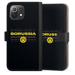 DeinDesign Xiaomi Mi 11 Lite 5G Handy Klapph&uuml;lle Handyh&uuml;lle aus Kunst Leder schwarz Flip Case Official Licensed Product Borussia Dortmund Bvb Sideflip mit langer