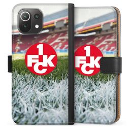 DeinDesign Xiaomi Mi 11 Lite 5G Handy Klapph&uuml;lle Handyh&uuml;lle aus Kunst Leder schwarz Flip Case Stadium 1. Fc Kaiserslautern Official Licensed Product Sideflip mit