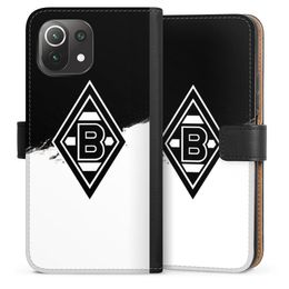 DeinDesign Xiaomi Mi 11 Lite 5G Handy Klapph&uuml;lle Handyh&uuml;lle aus Kunst Leder schwarz Flip Case Bmg Borussia M&ouml;nchengladbach Gladbach Sideflip mit langer Lasche