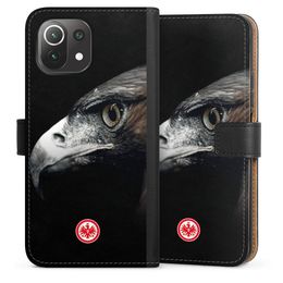 DeinDesign Xiaomi Mi 11 Lite 5G Handy Klapph&uuml;lle Handyh&uuml;lle aus Kunst Leder schwarz Flip Case Eintracht Frankfurt Official Licensed Product European Cup Sideflip