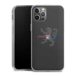 DeinDesign iPhone 12 Pro Max Handy Silikon H&uuml;lle Case transparent Handyh&uuml;lle Olympique Lyonnais Olympique Lyon Ol Silikon Case