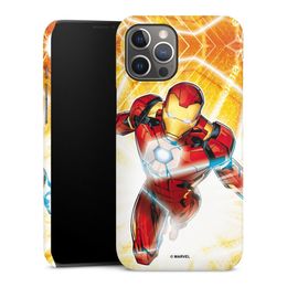 DeinDesign iPhone 12 Pro Max Handy Premium Case Smartphone Handyh&uuml;lle Schutzh&uuml;lle matt Marvel Fire Iron Man Premium Case