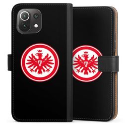 DeinDesign Xiaomi Mi 11 Lite 5G Handy Klapph&uuml;lle Handyh&uuml;lle aus Kunst Leder schwarz Flip Case Eagle Eintracht Frankfurt Sge Sideflip mit langer Lasche