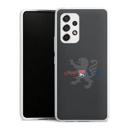 DeinDesign Galaxy A53 5G Handy Silikon H&uuml;lle Case wei&szlig; Handyh&uuml;lle Olympique Lyonnais Ol Olympique Lyon Silikon Case
