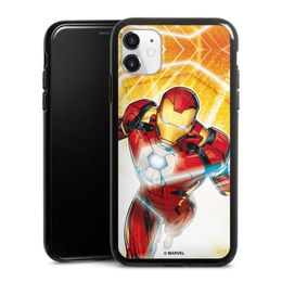 DeinDesign iPhone 11 Handy Silikon H&uuml;lle Case schwarz Handyh&uuml;lle Marvel Fire Iron Man