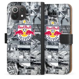 DeinDesign Xiaomi Mi 11 Lite 5G Handy Klapph&uuml;lle Handyh&uuml;lle aus Kunst Leder schwarz Flip Case Red Bull Fc Red Bull Salzburg Salzburg Sideflip mit langer Lasche