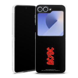 DeinDesign Galaxy Z Flip 6 Handy Hard Case Schutzh&uuml;lle transparent Smartphone Handy H&uuml;lle Official Licensed Product Acdc Logo Hard Case