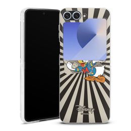 DeinDesign Galaxy Z Flip 7 FE Handy Hard Case Schutzh&uuml;lle transparent Smartphone Handy H&uuml;lle Disney Official Licensed Product Donald Duck Hard Case