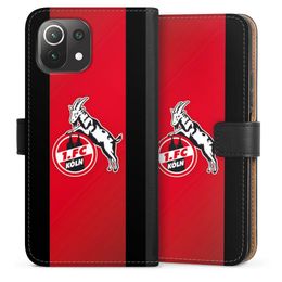 DeinDesign Xiaomi Mi 11 Lite 5G Handy Klapph&uuml;lle Handyh&uuml;lle aus Kunst Leder schwarz Flip Case 1. Fc K&ouml;ln Billy Goat Hennes Official Licensed Product Sideflip mit