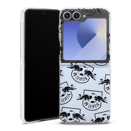 DeinDesign Galaxy Z Flip 6 Handy Hard Case Schutzh&uuml;lle transparent Smartphone Handy H&uuml;lle Transparent Muster Rb Leipzig Hard Case