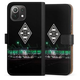 DeinDesign Xiaomi Mi 11 Lite 5G Handy Klapph&uuml;lle Handyh&uuml;lle aus Kunst Leder schwarz Flip Case Borussia M&ouml;nchengladbach Official Licensed Product Stadium Sideflip