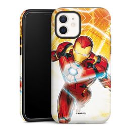 DeinDesign iPhone 12 Handy Panzer Handyh&uuml;lle robuste Outdoor H&uuml;lle Schutzh&uuml;lle matt Marvel Fire Iron Man Tough Case
