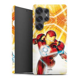 DeinDesign Galaxy S25 Ultra Handy Premium Case Smartphone Handyh&uuml;lle Schutzh&uuml;lle matt Marvel Iron Man Fire Premium Case