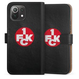 DeinDesign Xiaomi Mi 11 Lite 5G Handy Klapph&uuml;lle Handyh&uuml;lle aus Kunst Leder schwarz Flip Case Official Licensed Product 1. Fc Kaiserslautern 1. Fck Sideflip mit 