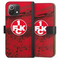 DeinDesign Xiaomi Mi 11 Lite 5G Handy Klapph&uuml;lle Handyh&uuml;lle aus Kunst Leder schwarz Flip Case 1. Fck 1. Fc Kaiserslautern Official Licensed Product Sideflip mit 