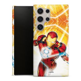DeinDesign Galaxy S24 Ultra Handy Premium Case Smartphone Handyh&uuml;lle Schutzh&uuml;lle gl&auml;nzend Marvel Iron Man Fire Premium Case
