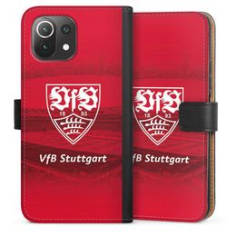 DeinDesign Xiaomi Mi 11 Lite 5G Handy Klapph&uuml;lle Handyh&uuml;lle aus Kunst Leder schwarz Flip Case Stadium Official Licensed Product Vfb Stuttgart Sideflip mit langer