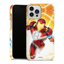 DeinDesign iPhone 13 Pro Max Handy Premium Case Smartphone Handyh&uuml;lle Schutzh&uuml;lle matt Marvel Iron Man Fire Premium Case