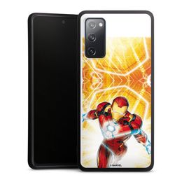 DeinDesign Galaxy S20 FE 5G Handy Premium Silikon H&uuml;lle Handyh&uuml;lle schwarz Case Marvel Fire Iron Man Silikon Premium Case