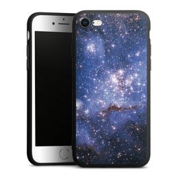 DeinDesign iPhone SE (2020) Handy Premium Silikon H&uuml;lle Handyh&uuml;lle schwarz Case Weltall Galaxy Weltraum Silikon Premium Case