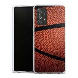 DeinDesign Galaxy A52s 5G Handy Silikon H&uuml;lle Case wei&szlig; Handyh&uuml;lle Ball Sports Basketball Silikon Case