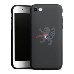 DeinDesign iPhone SE (2020) Handy Premium Silikon H&uuml;lle Handyh&uuml;lle schwarz Case Olympique Lyon Olympique Lyonnais Ol Silikon Premium Case