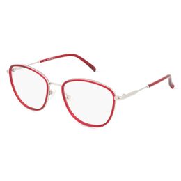 Fielmann BD 497 MOD FA Brille Damen | Fassung: Vollrand, Butterfly, Silber Rot