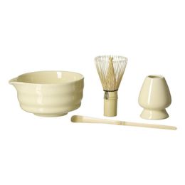 Ritzenhoff Breker Matcha-Set, Creme, Keramik, 4-teilig, 16.5x7.5x23.5 cm,