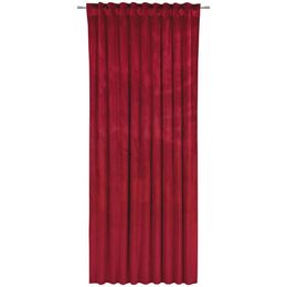 Esposa Fertigvorhang Pablo, Dunkelrot, Textil, Uni, 135x245 cm, Textiles Vertrauen - Oeko-Tex&reg;, f&uuml;r Stange und Schiene geeignet, Samtoptik, mit Kombiband, Wohntextilien, Gardinen & Vorh&auml;nge, Fertiggardinen, Fertiggardinen