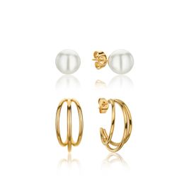Schmuckset ISABELLA FORD "IS019G", gold, Schmuck_Sets, Damen, 20mm, Edelstahl, Schmuckset, 20 mm
