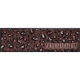 Fu&szlig;matte Salonloewe Gr. 2, braun, bedruckt, B:30cm H:7mm L:100cm, Kunstfaser, Polyamid, Teppiche, Fu&szlig;matte