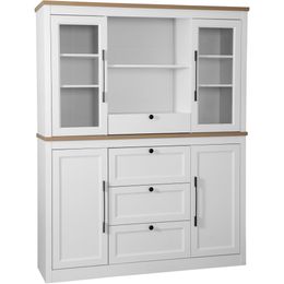 Buffet OTTO HOME "Rigny", wei&szlig;, B:140cm H:179cm T:39cm, Holzwerkstoff, Schr&auml;nke, Buffet