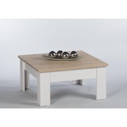 Couchtisch Stolkom "Romance", braun (san remo hell, sibiu l&auml;rche, sibiu l&auml;rche, san remo hell), H:40cm, Tische, Couchtisch Eckige Couchtische Holz-Couchtische, Landhaustil, Tisch mit Absetzungen