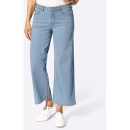 7/8-Jeans Casual Looks, Damen, Gr. 21, Kurzgr&ouml;&szlig;en, blau, bleached, 99% Baumwolle, 1% Elasthan, unifarben, 7/8-L&auml;nge, Jeans