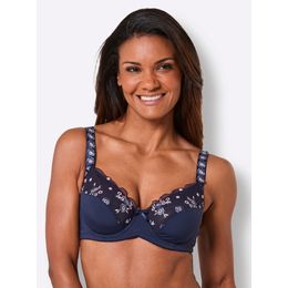 B&uuml;gel-BH, Damen, Gr. 85, Cup C, marine, mauve, 86% Polyamid, 14% Elasthan, BHs B&uuml;gel-BH
