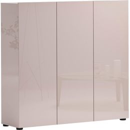Schuhschrank Home Affaire "MISTER- Schuhregal, Made in Italy, 12 F&auml;cher, 10 Einlegeb&ouml;den", kashmir, B:120cm H:115cm T:34cm, FSC-zertifizierter Holzwerkstoff, Schr&auml;nke, Schuhschrank, Breite 120 cm, h&ouml;he 114 cm, komplett Hochglanz lackiert
