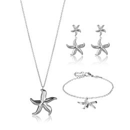 Schmuckset AMELIA PARKER "AS027S", silber, Schmuck_Sets, Damen, 45+6cm, Edelstahl, Schmuckset, 45+6 cm