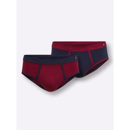 w&auml;schepur Slip W&Auml;SCHEPUR, Herren, Gr. 8, 2 Stk., bunt (marine, dunkelrot), 100% Baumwolle, Unterhosen Slip