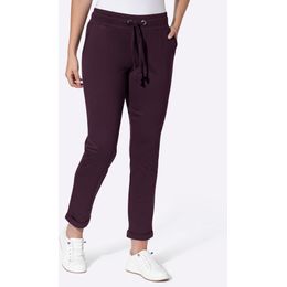 Sweathose Classic Basics, Damen, Gr. 38, Normalgr&ouml;&szlig;en, lila (aubergine), 100% Baumwolle, unifarben, Hosen Sweathose