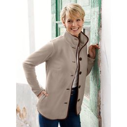 Fleecejacke Classic Basics, Damen, Gr. 38, sesam, 100% Polyester, unifarben, Jacken Fleecejacke