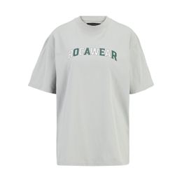 T-Shirt Rocawear "Rocawear Damen Rocawear School T-Shirt", Damen, Gr. S, grau, 100% Baumwolle, bedruckt, oversize, Rundhals, Shirts T-Shirt