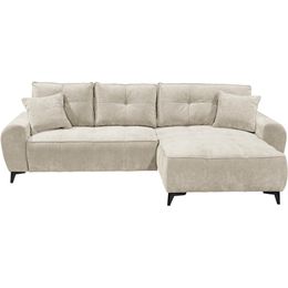 Ecksofa ED EXCITING DESIGN, beige, B:284cm H:48cm T:191cm, 100% Polyester, Sofas, Ecksofa